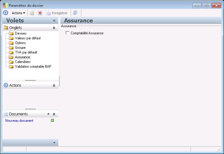 Paramètres du dossier
